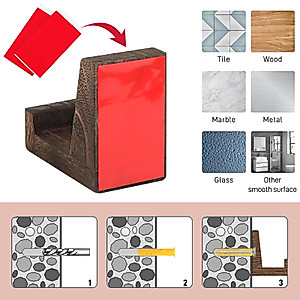 BEARUT Wall Mounted Game Controller Holder Headset Stand Universal Gaming PC Accessories Rack Headphone Stand for Xbox Series PS5 PS4 by Wood Adhesive Fixation or Screws Install 2 Pack