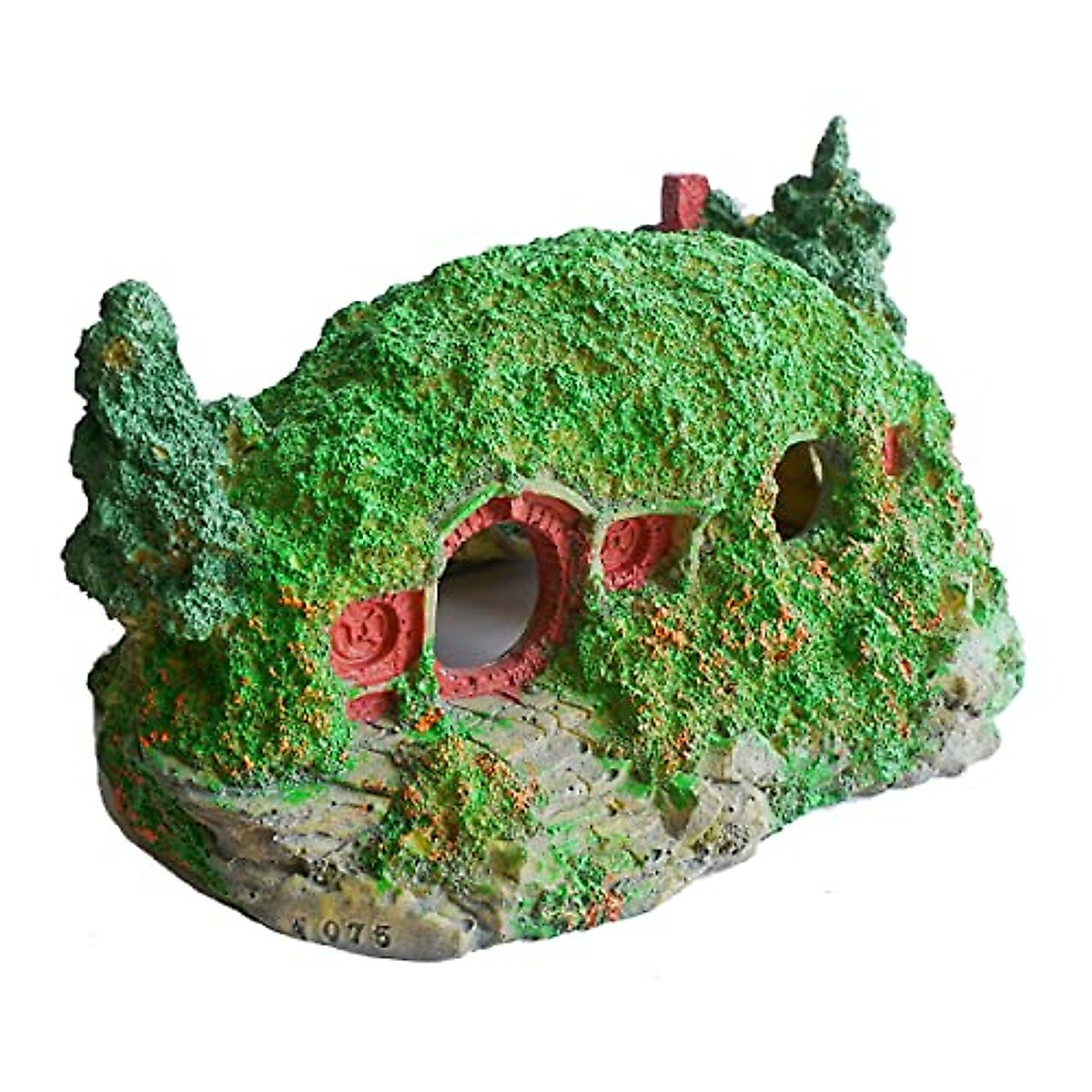 DUGUWEI Aquarium Decoration Small Animal Hideout House Fish Tank Ornament Reptile & Insect Shelter Cage Size Large (11''x7''x6'')