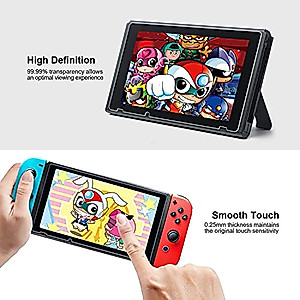 ivoler [3 Pack Screen Protector Tempered Glass for Nintendo Switch, Transparent HD Clear Anti-Scratch Screen Protector Compatible Nintendo Switch
