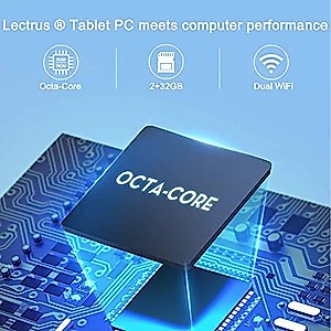 LECTRUS Android Tablet 10 inch, Octa-core, 5G WiFi Tablets, 32GB ROM 128GB Expand Storage,IPS HD Display, Google GMS Certified,Dual Camers& Speaker, Designed for Protable Entertainment