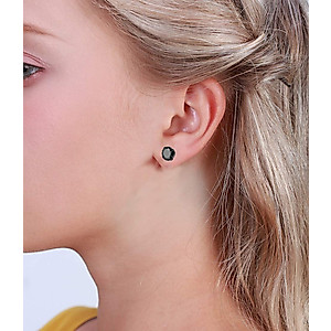 3Pairs Lightweight Ear Gauges Plugs Tunnels 2G/6mm 316L Stainless Steel Prong Setting Clear/Black CZ Ear Stretcher Expander Plugs with Rubber O-Rings (A01:3Pairs(2G=6mm))