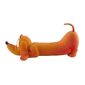 Dachshund - Soft, Squeaky Dog Toy - Natural Rubber (Latex) – Dachshund Gift - for Small Breeds, Medium Dogs - Puppy Toy - Free from Harmful Chemicals - Handpainted