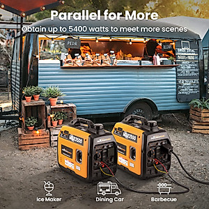 MaXpeedingrods 3500 Watt Portable Inverter Generator Gas Powered, EPA Compliant, Compact and Lightweight for Home Backup Power, Outdoor Camping, RV and Trailer