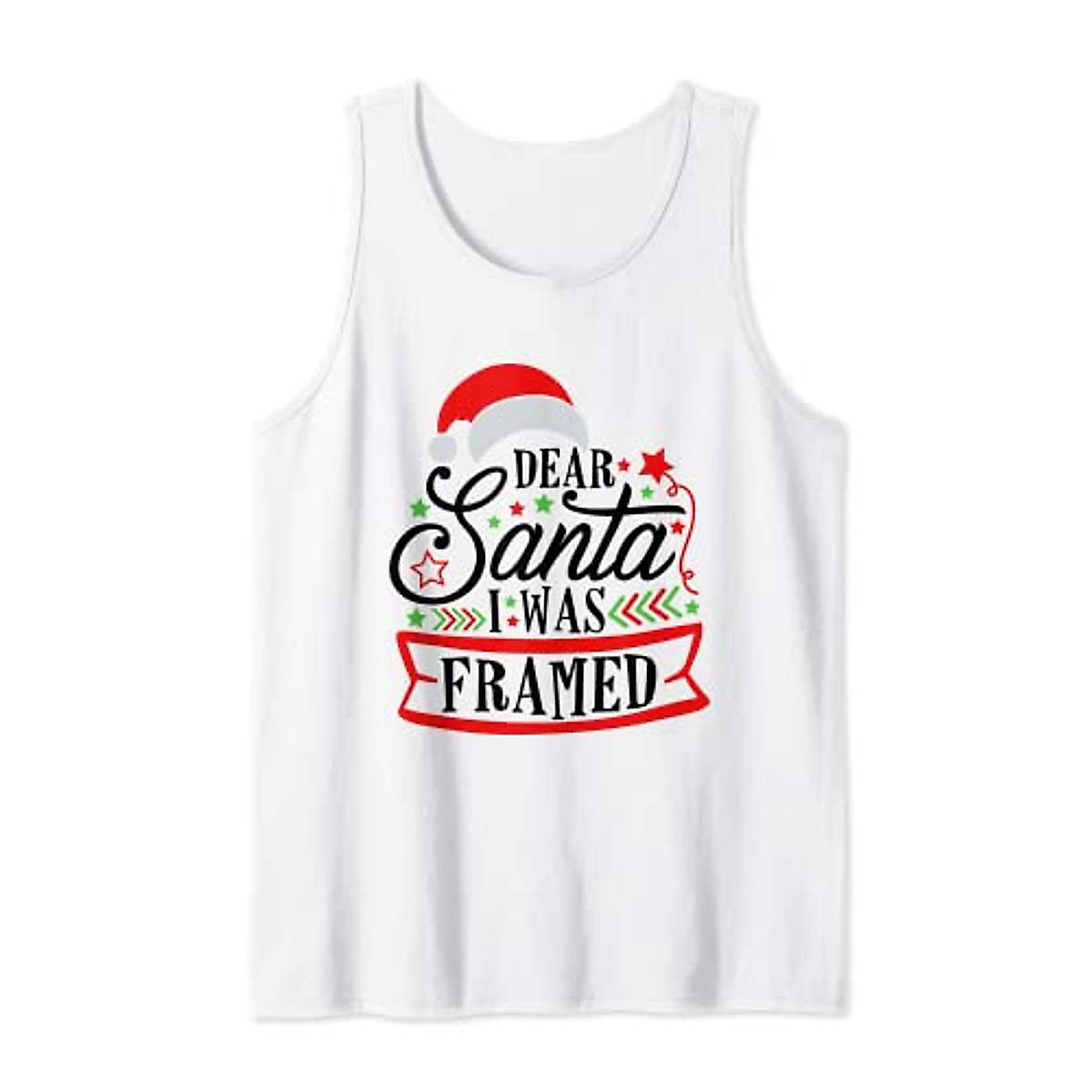Dear Santa Funny Ugly Christmas Pajama Stocking Stuffer Gift Tank Top