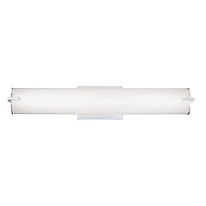 Westinghouse 6112100 Transitional One-Light, 25 Watt Dimmable LED Indoor Wall Light with Color Temperature Selection Brushed Nickel Finish, White Frosted Shade