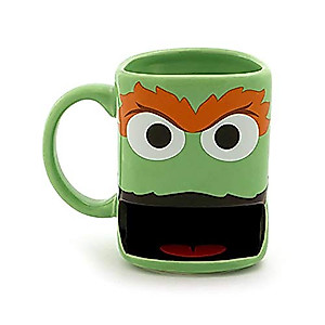 Enesco Our Name is Mud “Oscar The Grouch” Sesame Street Slot Cookie Mug, 1 Count (Pack of 1), Green
