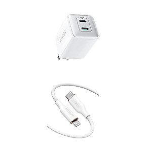 Anker USB-C to Lightning Cable, 641 Silicone Cable (Cloud White, 6ft) USB C Charger 40W, 521 Charger (Nano Pro) iPhone 13 13 Pro 12 Pro Max 12 11 X XS XR 8 Plus, AirPods Pro and More