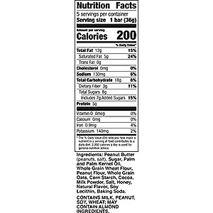 Nature Valley Wafer Bars, Peanut Butter Chocolate, 1.3 oz, 5 ct