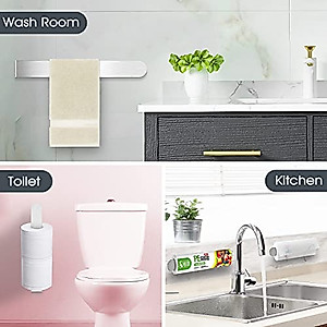 LUSUNGOLD Towel Rack,Command Damage Free Hand Towel Holder for Dry Towel/Wet Towel,Bathroom Hand Towel Holder,Washcloth Holder,Self Adhesive Towel Holder,Stainless Steel Towel Bar.