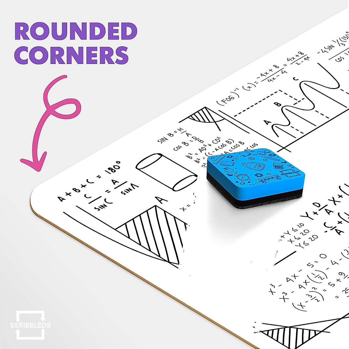 Set of 24 Small White Board Dry Erase Boards Classroom Pack Mini White Boards 9"x12” Double Sided Personal Whiteboards for Students Teachers School Supplies Lapboards l 24 Mini Whiteboard Erasers Incl