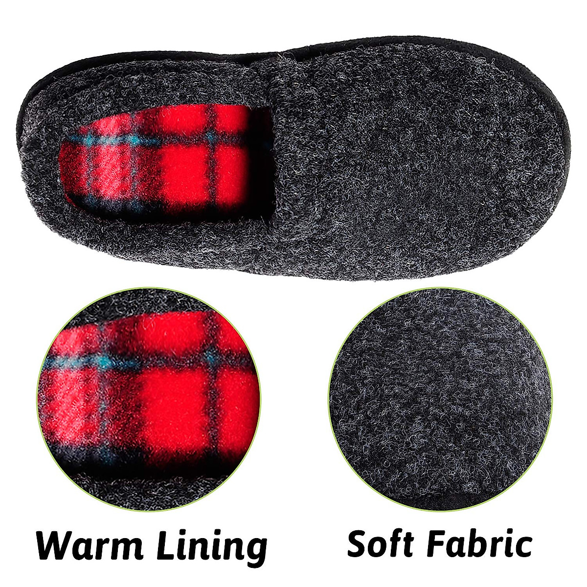 MIXIN Big Kid Boys and Girls Slippers House Shoes Indoor Outdoor with Anti Slip Sole Grey 2-3 M''