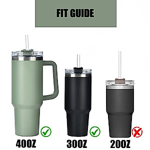 Replacement Straws for 40 oz Stanley Adventure Travel Tumbler, 12 inch Extra Long Clear Plastic Reusable Stanley Tumber Straws for Stanley Cup, Pack of 6 with 2 Cleaning Brushes