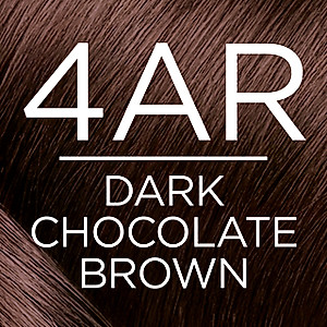 L'Oreal Paris Excellence Creme Permanent Triple Care Hair Color, 4AR Dark Chocolate Brown, Gray Coverage For Up to 8 Weeks, All Hair Types, Pack of 1