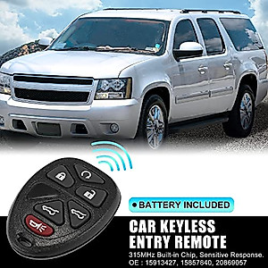 X AUTOHAUX 315MHz OUC60270 15913427 Replacement Keyless Entry Remote Car Key Fob for Chevrolet Suburban for Chevy Tahoe for GMC Yukon for for Cadillac Escalade 2007-2013 6 Buttons