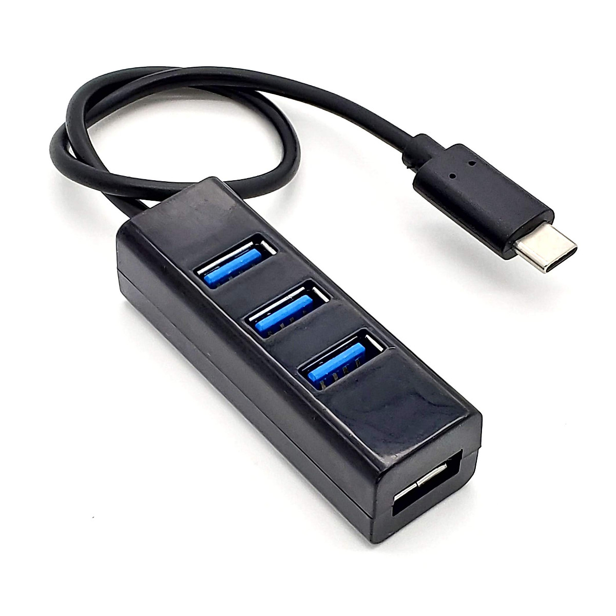 LoveRPi USB Type C to 4 Port USB 2.0 Hub (Black) for Raspberry Pi 4 and Phones