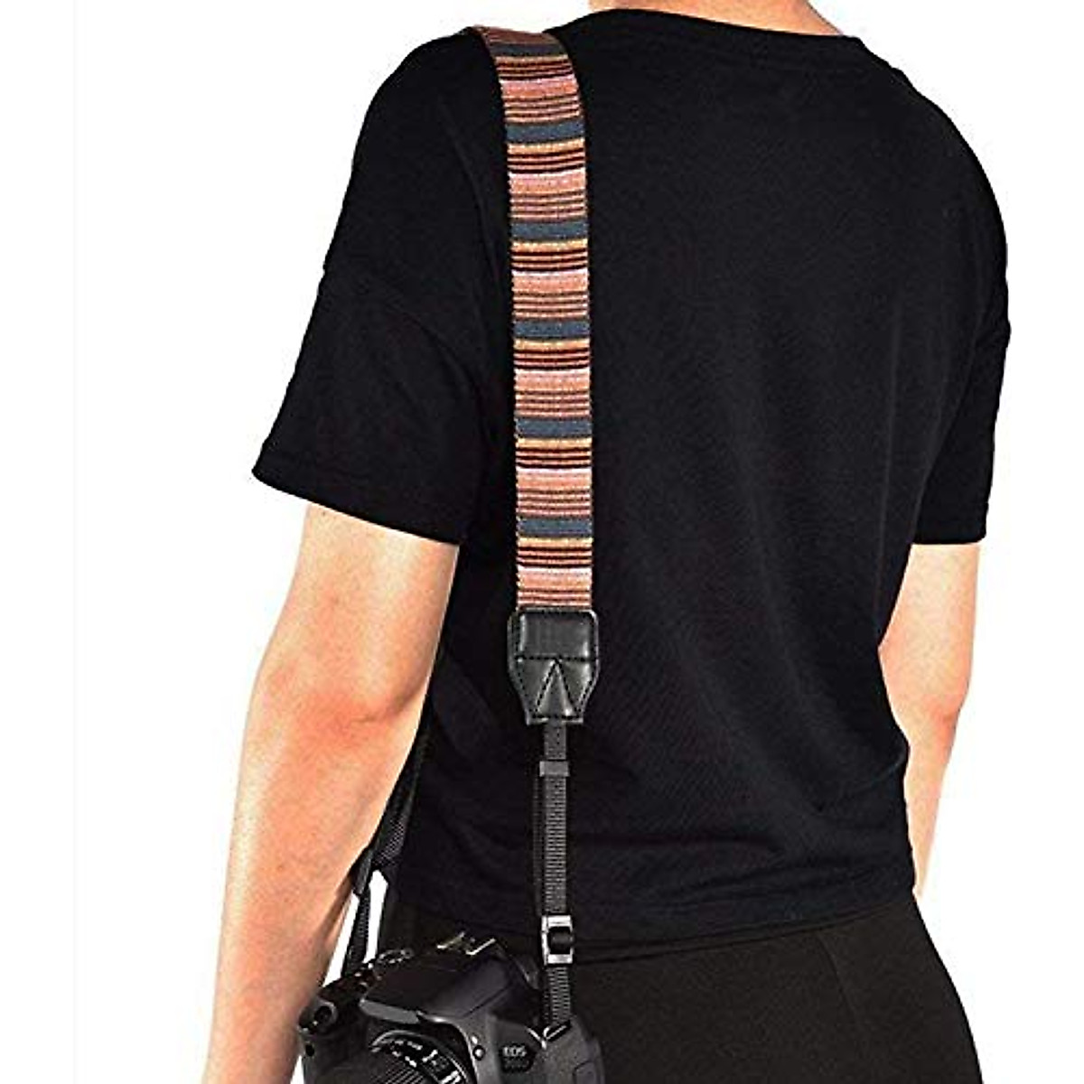 WANBY Camera Strap Canvas Multicolor Neck Shoulder Camera Strap with Quick Release Buckles for DSLR SLR