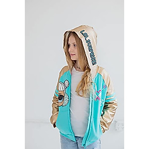 L.O.L. Surprise! Snow Angel Big Girls French Terry Zip-Up Hoodie Blue/Gold 18-20
