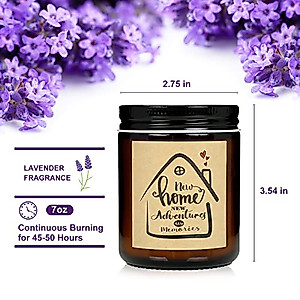 New Home Funny Housewarming Lavender Scented Candle Gift Set, Gift Ideas for New Homeowner Friend Couples Neighbor Women, Men - Home Decor, Meditation, Yoga, Relaxing Soy Aromatherapy Candle(7oz)