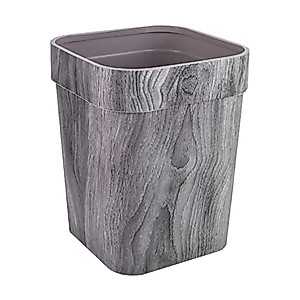 SEWACC Bathroom Wastebasket Trash Can Wastebasket Square Waste Bin Plastic Trash Bin Rustic Farmhouse Style Garbage Container Bin for Home Kitchen Bathroom Bedroom Office Bathroom Waste Bin