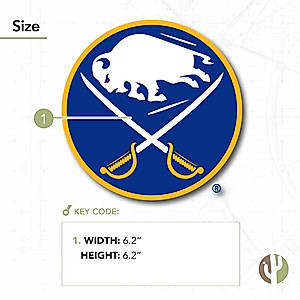 Desert Cactus Buffalo Sabres Team NHL National Hockey League Sticker Vinyl Decal Laptop Water Bottle Car Scrapbook (Individual A)