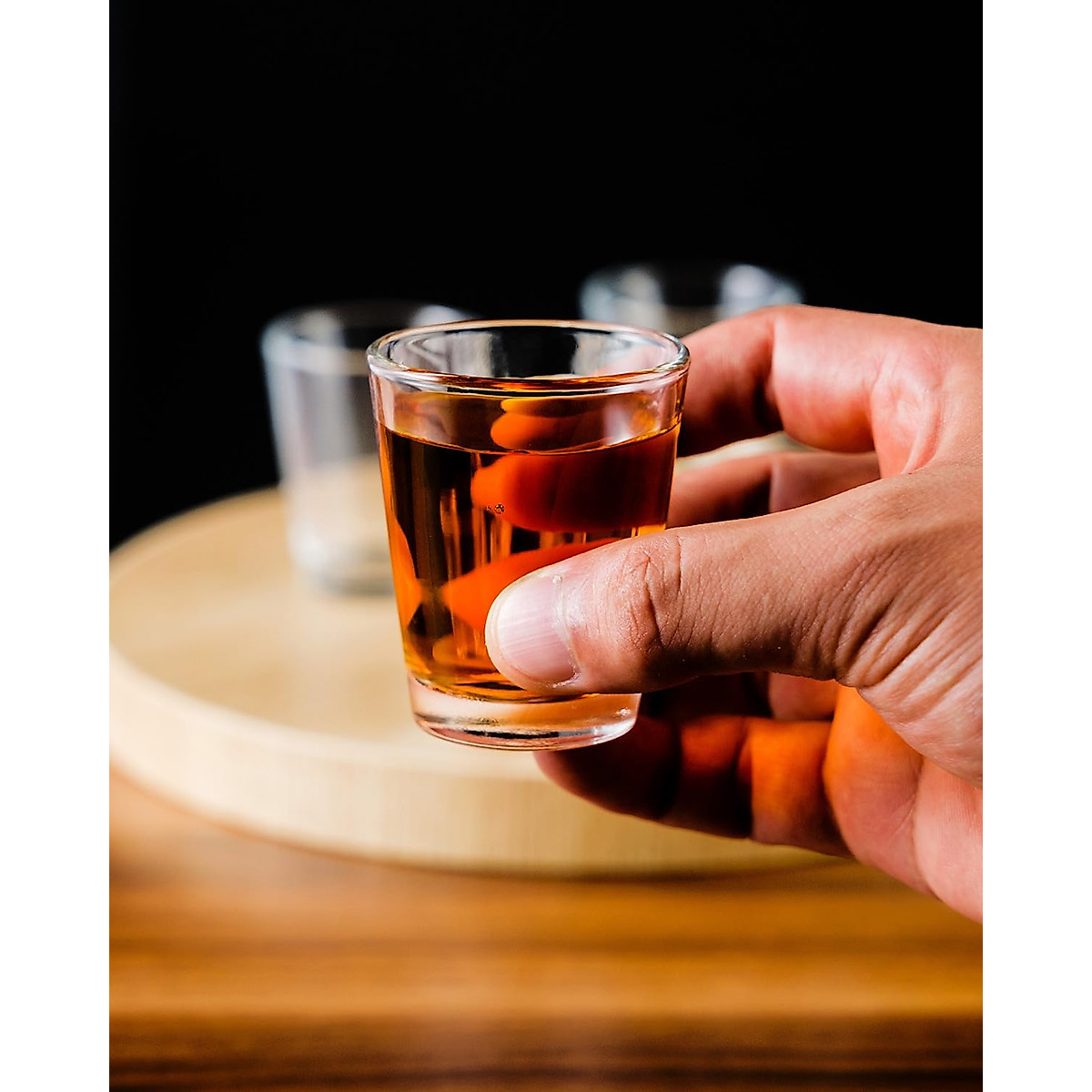 LUXU Shot Glass 1.5 Fl.oz,Heavy Base Shot Glasses set of 12, Clear Small Glass Set for Cocktail,Whiskey, Tequila, Vodka,Mini Drinking Cups for Espresso.