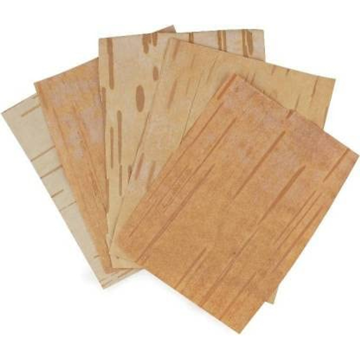 Bhojpatra, Betula Utilis for Mantra Siddhi Wooden Yantra Wooden Yantra, Bhojpatra Bark Sheet (Pack of 5 Sheets)