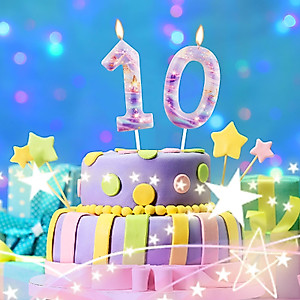 18th Birthday Candles, 3.54in Large Purple Butterfly Number 18 Candle for Cake Topper Decorations for Happy Birthday Party Wedding Anniversary Celebration Supplies