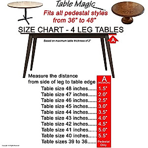 Table Cloth Round 36" to 48" Elastic Edge Fitted Vinyl Table Cover Polished Granite Dark Gray