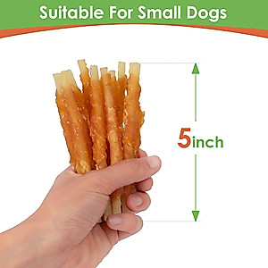 MON2SUN Rawhide Free Dog Treats Chicken Wrapped Cod Sticks for Small Dogs Healthy Training Treats Soft Dog Snacks (8.82 Ounce -Pack of 1)