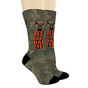 ThisWear Dad Birthday Gifts Best Dad Socks Dad Novelty Socks Fathers Day Present 1-Pair Novelty Crew Socks