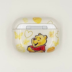 Case for Airpods Pro 2 Case Cover, Airpods Pro 2 Case and Lanyard+Earphone Cleaning Pen Cute Cartoon Personalized Custom Anime Design Airpod Case for Women Girls Wireless Airpods Pro 2 Case (Pooh)