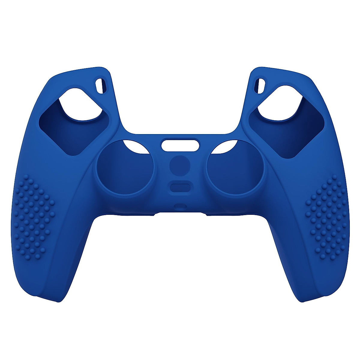 eXtremeRate PlayVital Blue 3D Studded Edition Anti-Slip Silicone Cover Skin for ps5 Controller, Soft Rubber Case Protector for ps5 Wireless Controller with 6 Black Thumb Grip Caps