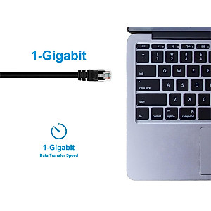 Monoprice 0.5FT 24AWG Cat6 550MHz UTP Ethernet Bare Copper Network Cable - Black