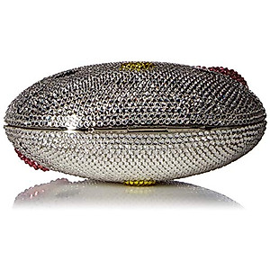 3-D Hello Kitty Cat Crystal Couture Clutch Special Occasion Holiday Party Evening Bag Silver