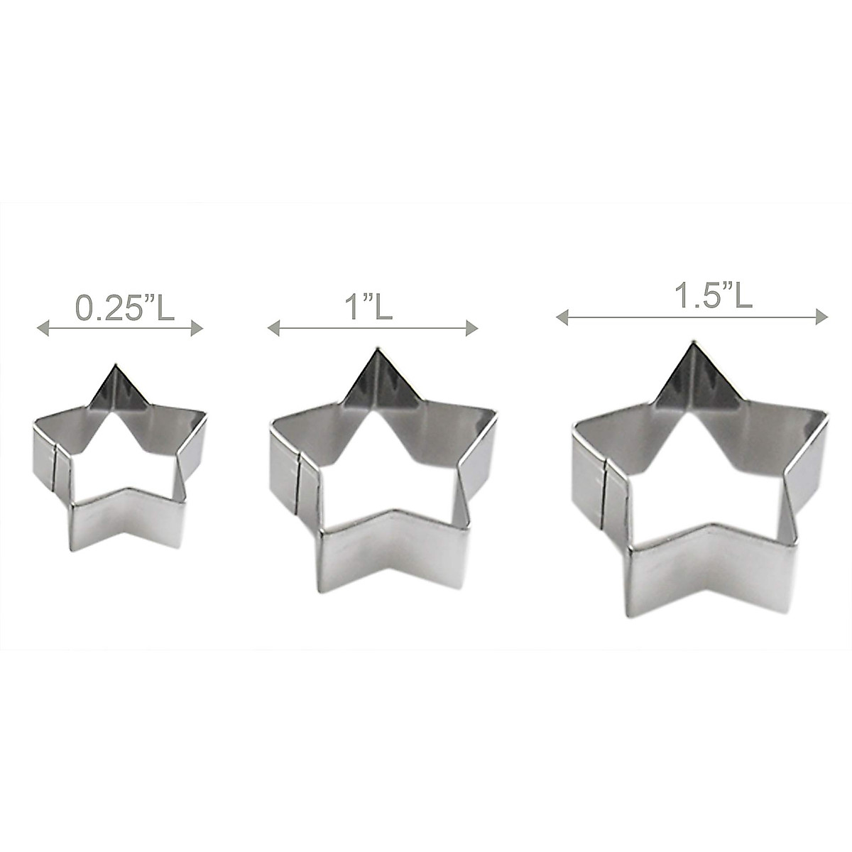 HOME-X Stainless-Steel Cookie Cutter Set, Rectangle, Square, Triangle, Heart, Circle, Star, Flower, and Oval Shapes, Set of 24, Assorted Sizes, Silver