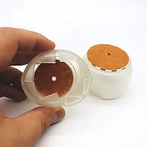 Maydahui 16PCS Round Chair Leg Floor Protectors Furniture Silicon Table Feet Covers Prevents Scratches Glides Caps Cups Fit 1-4/5 to 2 Inch （45-50mm）