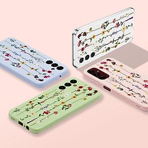 ZTOFERA Floral Case for Samsung Galaxy A34 5G,Clear Cute Flower Pattern Case for Girls Women,Flexible Silicone Protective Slim Shockproof Bumper Phone Cover for Samsung Galaxy A34 5G,Clear