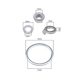 Create idea 1 Set E-Bike Hub Motor Nuts Bike Safety Washers Electric Bicycle Wheel Lock Nuts Motor Axle Bolt Screw for 250W-500W Motors with 12mm Shaft