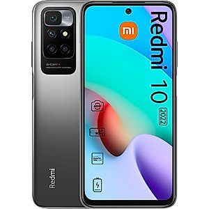 Xiaomi Redmi 10 2022 4G LTE (64GB + 4GB) LTE GSM Unlocked 6.5" 50MP Quad Cam (Tmobile Mint Tello and International Global) + (w/Fast Dual USB Car 51W Charger) (Carbon Gray)