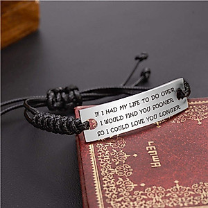 ABNTY If I Had My Life To Do Over I Would Find You Sooner, Bracelet for Soulmate Lover Gifts