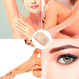 1200 Pack Wooden Waxing Sticks Wax Spatulas Sticks Small Wax Applicator Sticks Wood Craft Sticks Spatulas Applicator for Hair Eyebrow Nose Removal (Without Handle)