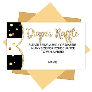 25 Baby Shower Diaper Raffle Tickets For Baby Shower Games To Play - Black Baby Shower Games Gender Neutral, Diaper Raffle Cards, Baby Raffle Tickets, Baby Shower Invitation Inserts, Baby Shower Ideas