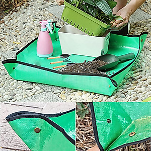 6PCS Foldable Garden Mat Set，Including 3 PCS Garden Work Cloth Waterproof Thicken Gardening Mat and 3PCS Gardening Tools for Indoor Bonsai Succulents Plant Care Soil loosening Shovel Small Shovel.