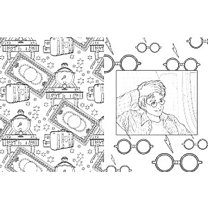 Harry Potter Coloring Books Set - Bundle with 2 Harry Potter Advanced Coloring Books Plus Bookmark | Harry Potter Coloring Books for Kids Ages 8-12