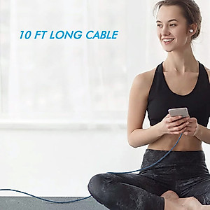 USB C to Lightning Cable, 2 Pack 10FT 20W Nylon Braided S-03BK [Apple MFi Certified] Phone Charger Compatible iPhone 14 13 12 Pro 11 Max XS XR 8 Plus, Supports Power Delivery