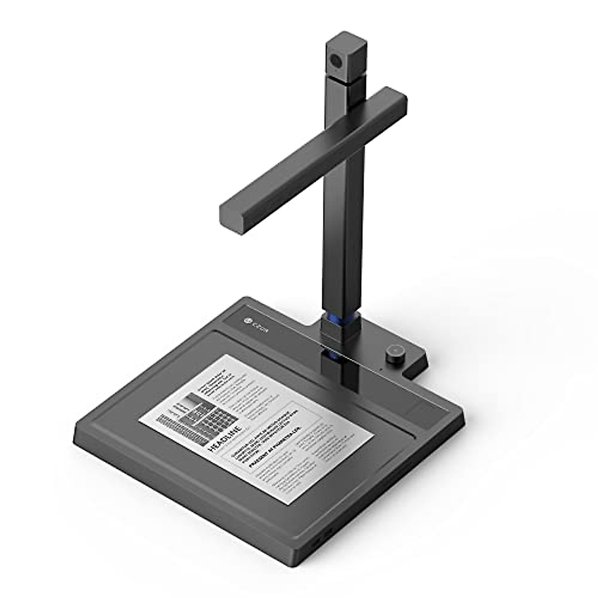 CZUR Shine 500 Surface Pro DC Document Scanner, 5MP Document Camera + 2MP Webcam+ Working Surface, A4 Scanner for Computer/Laptop, 180+ Languages OCR, Fast Scan 1s/Page, for PC/Mac