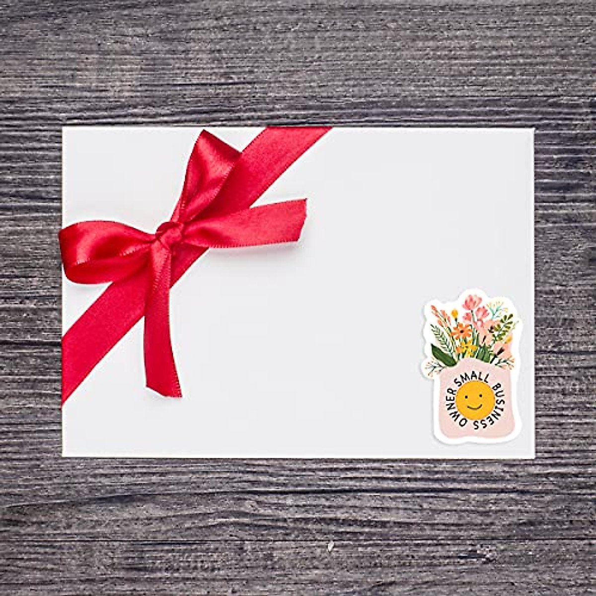 Wailozco Small Business Owner Flower Bag Stickers,Thank You Stickers,Handmade Stickers,Small Shop Stickers,Envelopes Stickers for Small Business, Online Retailers,Handmade Goods,500 Labels Per Roll