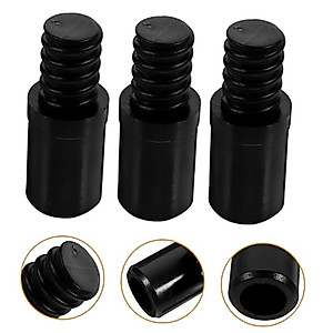Cabilock 3pcs Mop Head Whisk Broom Handle Threaded End Threaded Handle Tips Handle Tips for Extension Poles Push Broom Handle Threaded Tip Repair Kit Tips for Handle Connector Plastic Black