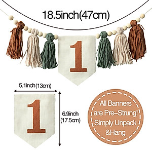 Handmade Boho 1st Birthday High Chair Banner Party Decoration For Girl Baby Shower Wall Hangings Decorative For Kids Bedroom