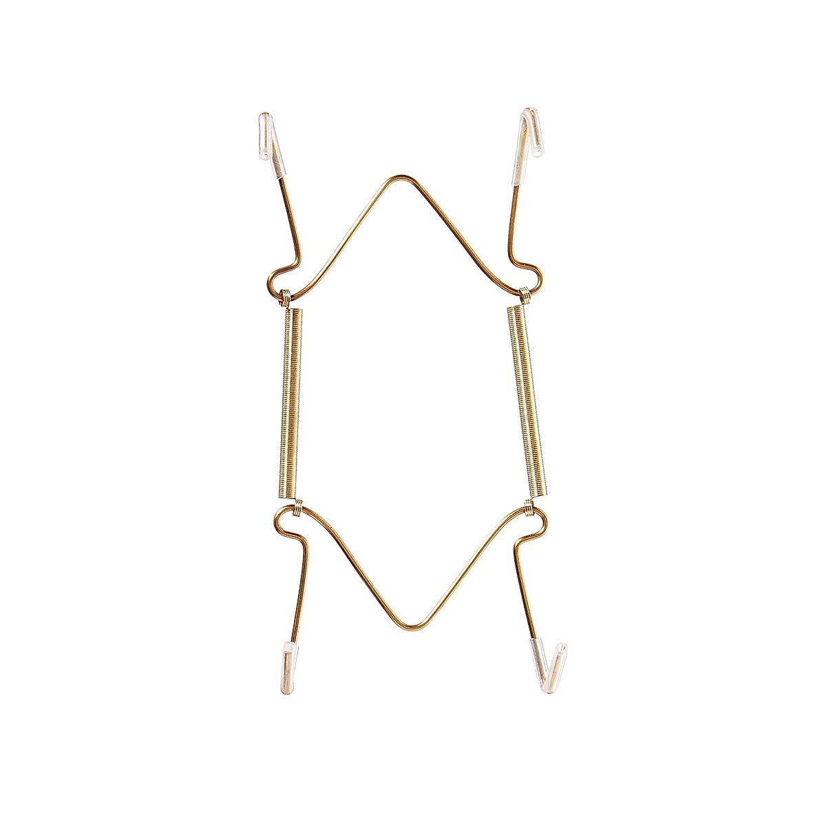 Better Houseware Adjustable Brass Plate Hanger with Vinyl-Sheathed Hooks for 4”-7 ” Diameter Plates, Mounting Hardware Included – Secure Plate Hanger to Safely Display Art, Crafts, and Heirlooms